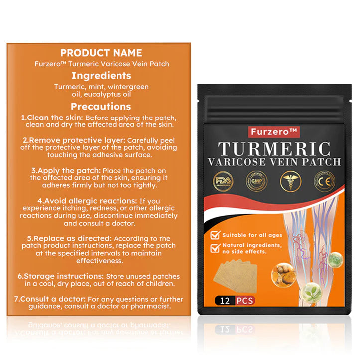 Furzero™ Turmeric Varicose Vein Patch (12 Patches) – DEANITY